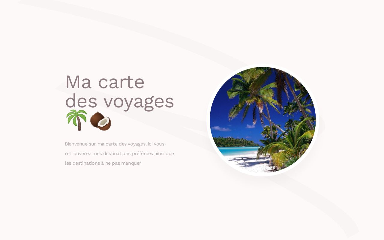 Ma carte des voyages